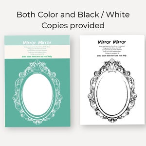 Self Esteem Therapy Worksheets Adult, Mirror Mirror Activity ...