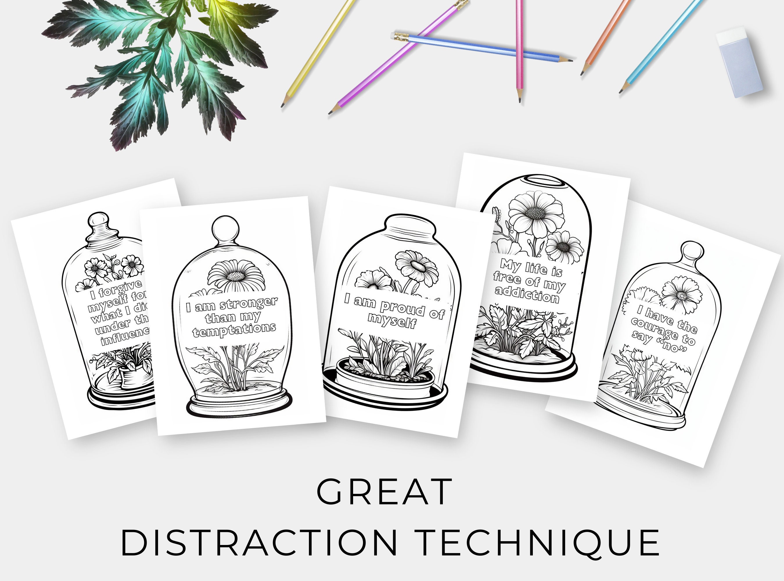 Addiction Coloring Pages, Recovery Positive Affirmations, Sobriety ...