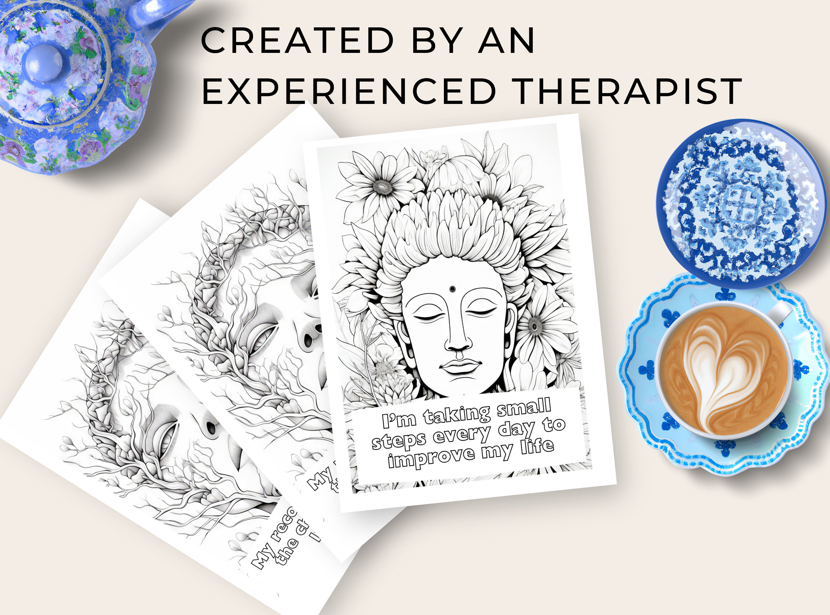 Recovery Coloring Books, Mindfulness Colouring Book, Mental Health Care ...