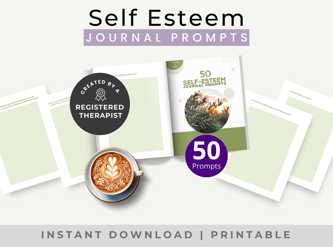 Self Esteem Journal Prompts, Self Confidence Prompts Notebook, Writing ...