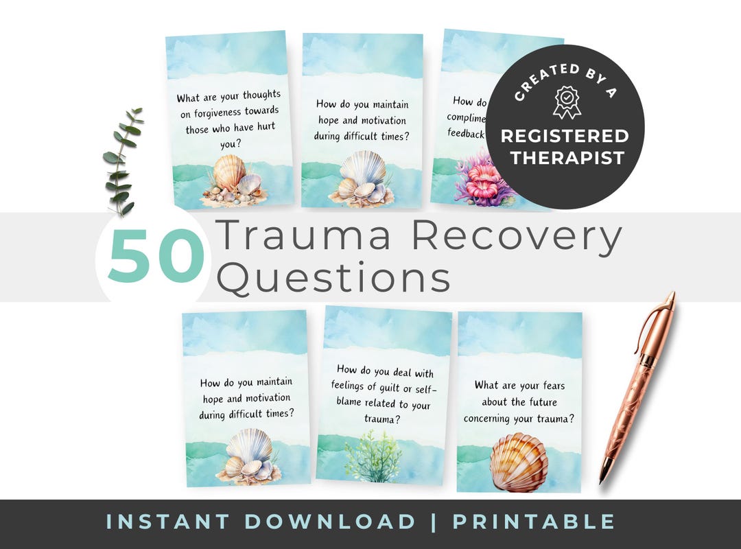 Trauma Therapy Questions, Dbt Therapy Tools, Printable Trauma Therapy ...