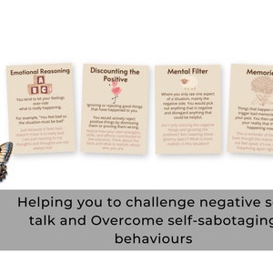 Cognitive Distortion Cards, Boho Styled Printable Flash Cards ...