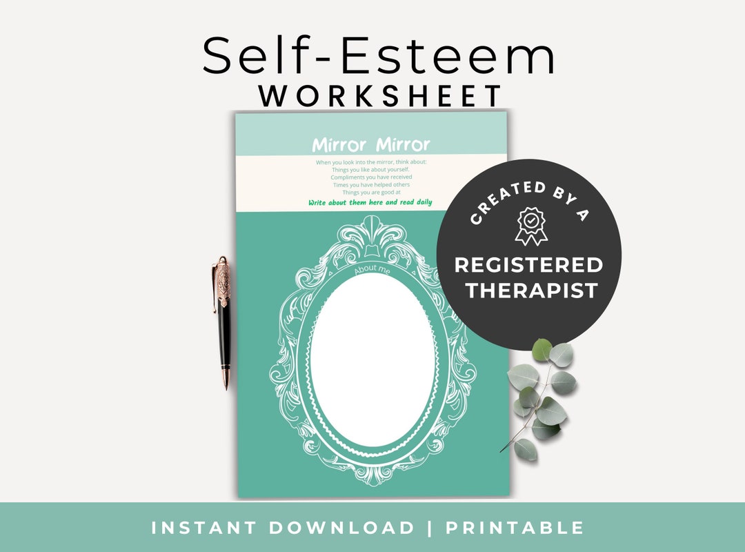 Self Esteem Therapy Worksheets Adult, Mirror Mirror Activity ...