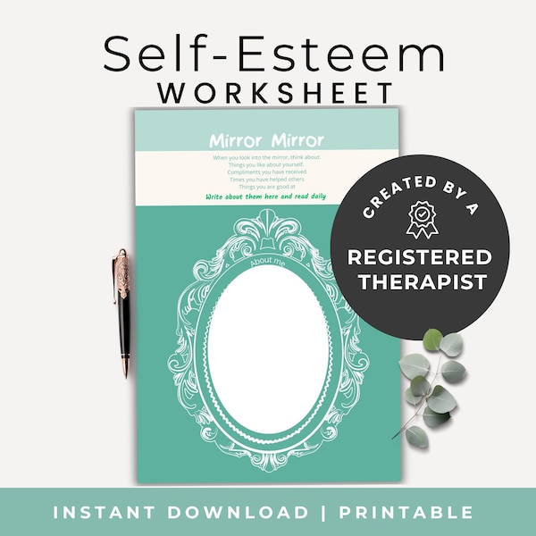 Therapy Worksheets Mirror - Etsy