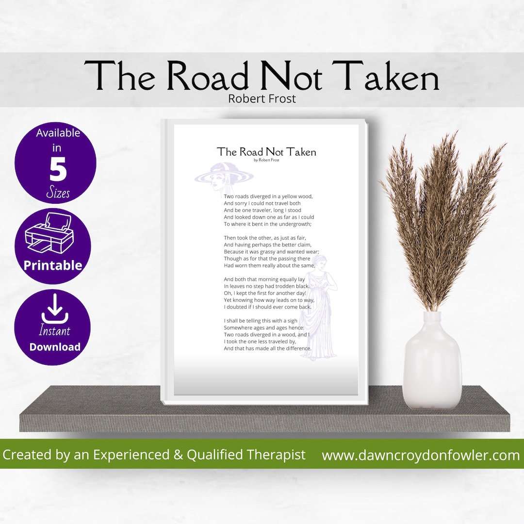 Robert Frost the Road Not Taken Robert Frost Wall Art Robert - Etsy