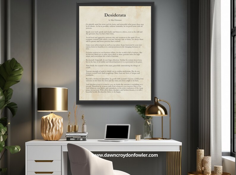 Desiderata Poster PDF, Max Ehrmann, Vintage Therapy Room Decor, Poem Print for Friend, Poetry ...