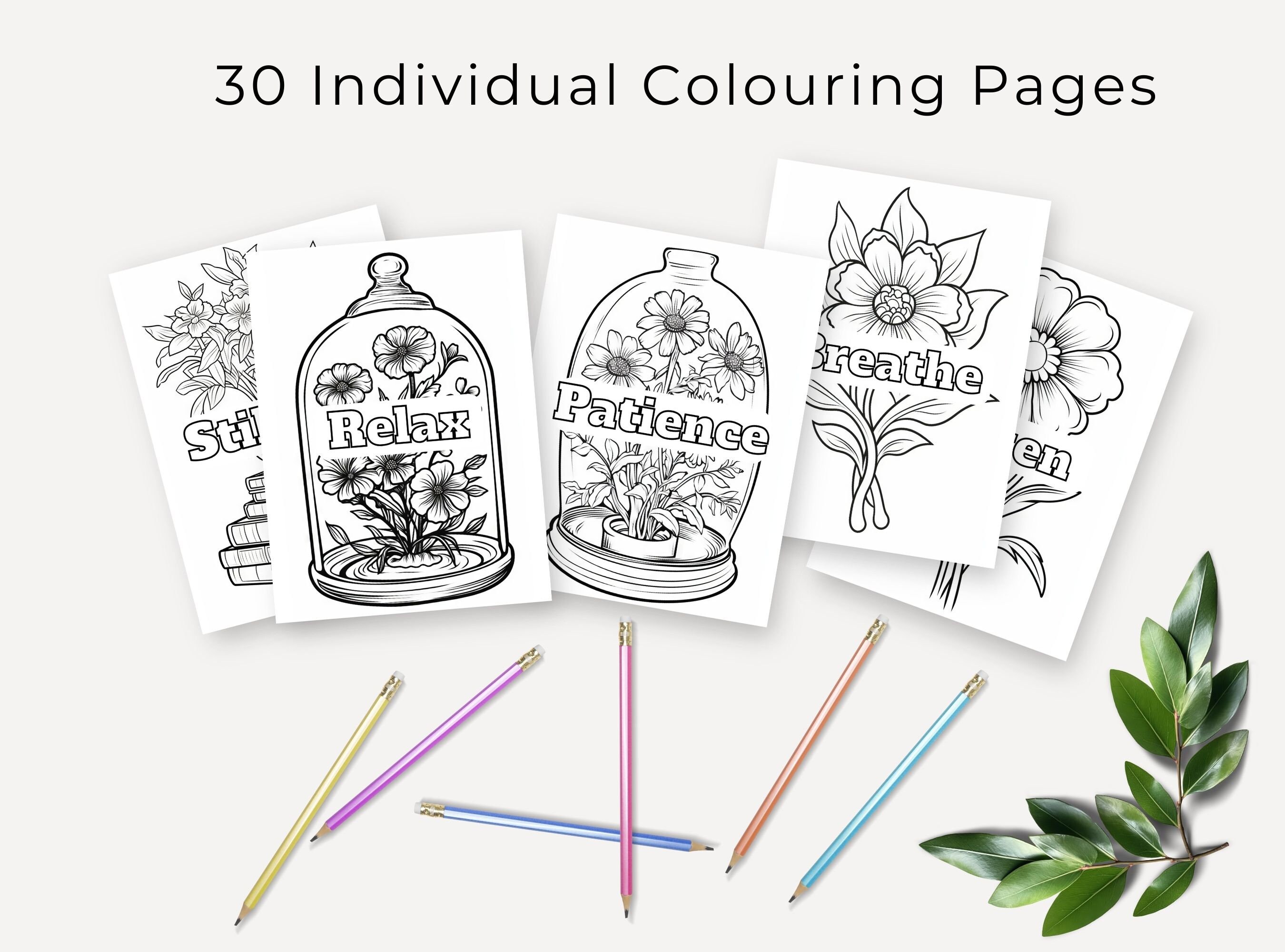 Mindfulness Coloring Pages Printable Pdf, Mental Health Care Coloring ...