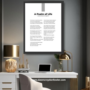 A Psalm of Life Poem Printable, Henry Wadsworth Longfellow, Minimalist ...