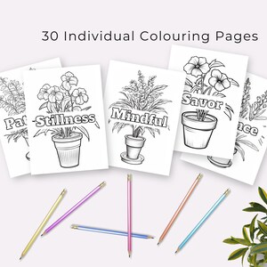 Mindful Coloring Pages for Adults, Plant Colouring Book PDF ...