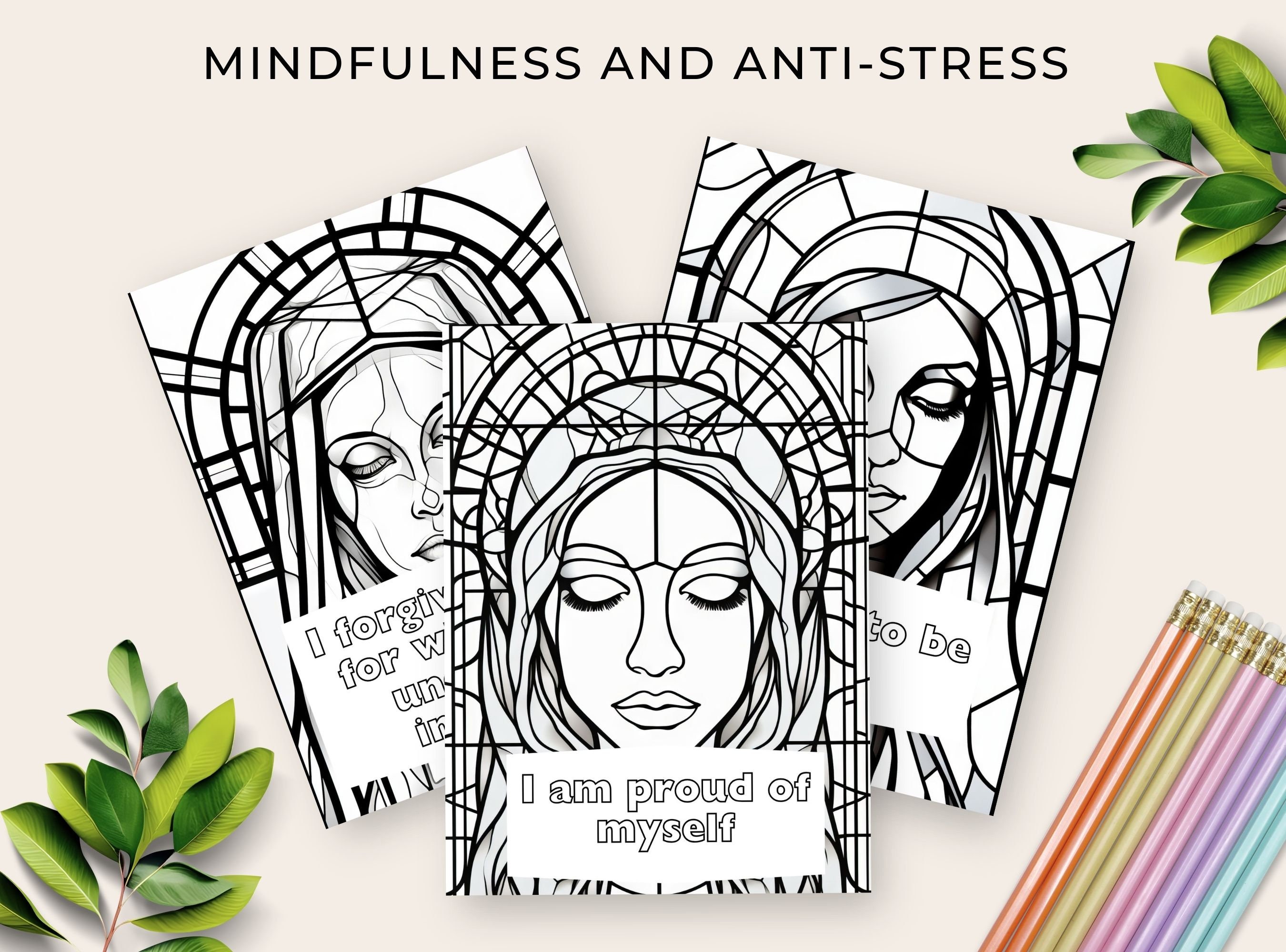 Addiction Recovery Coloring Pages, Mindfulness Colouring Book, Stain ...
