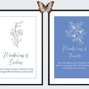 Dialectical Behavioral Therapy Poster, DBT Mindfulness Printable, Blue ...