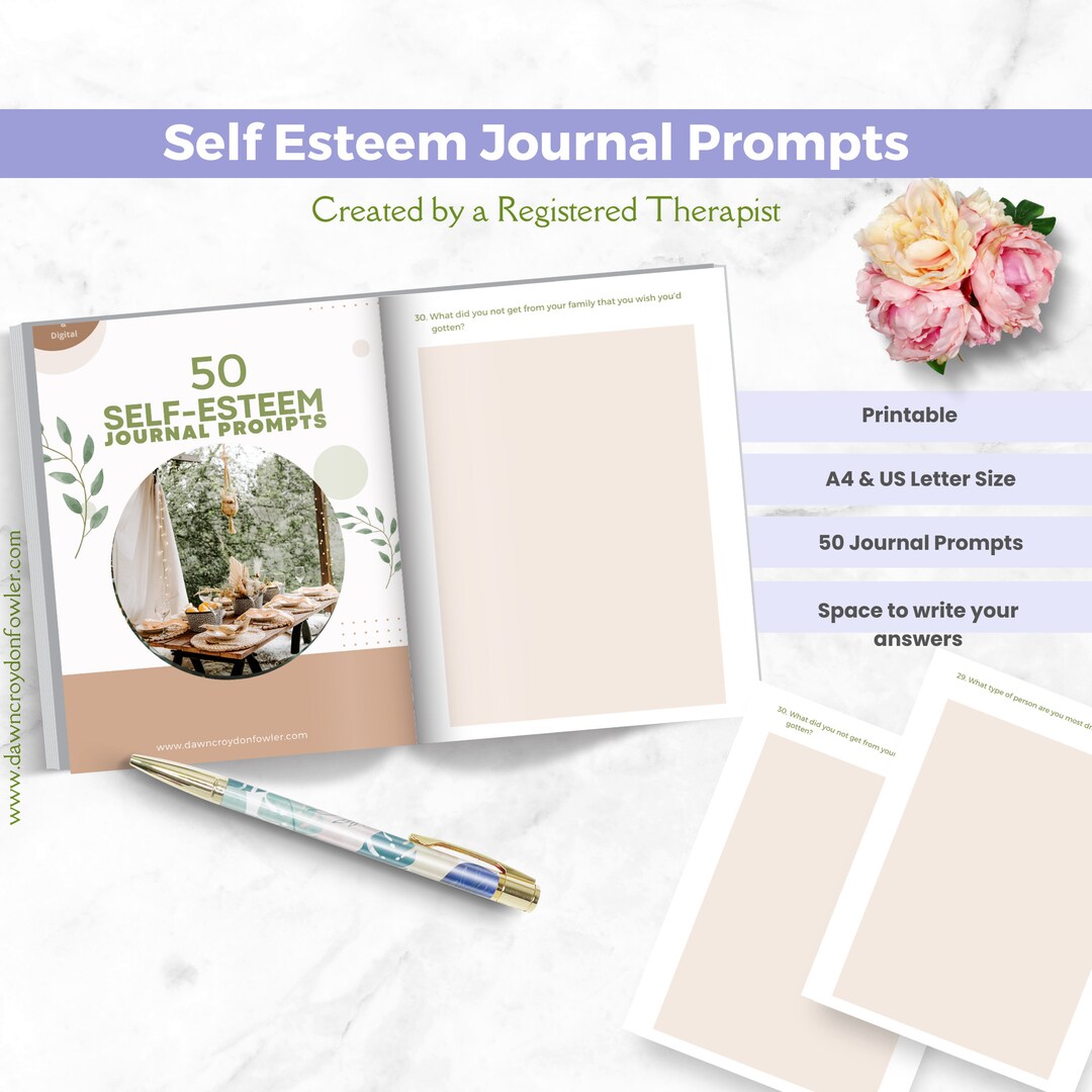 Self-esteem Journal Prompts Journal Prompts for Self Esteem - Etsy