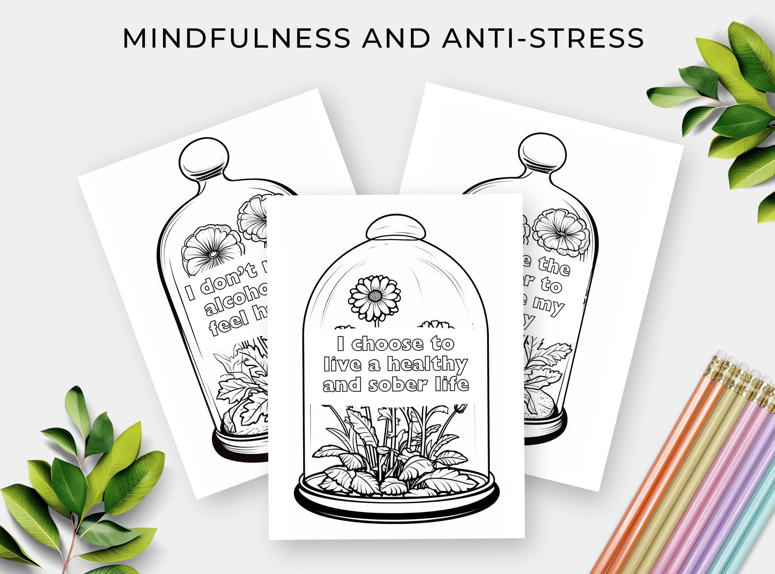 Addiction Coloring Pages, Recovery Positive Affirmations, Sobriety ...