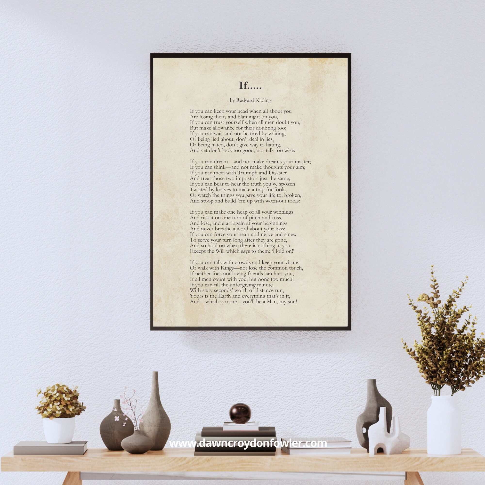 Rudyard Kipling If Poem, If Poem PDF, Poem for Dad, Poetry Printable ...