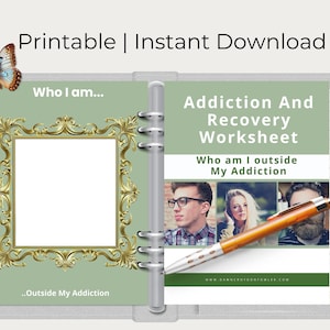 Addiction Worksheet, Who Am I Outside My Addiction, Self-esteem ...