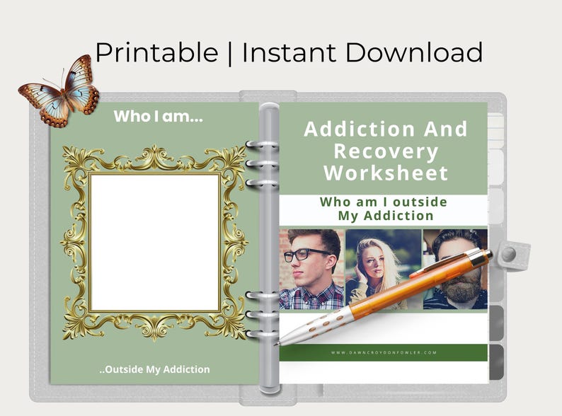 Addiction Worksheet, Who Am I Outside My Addiction, Self-esteem ...
