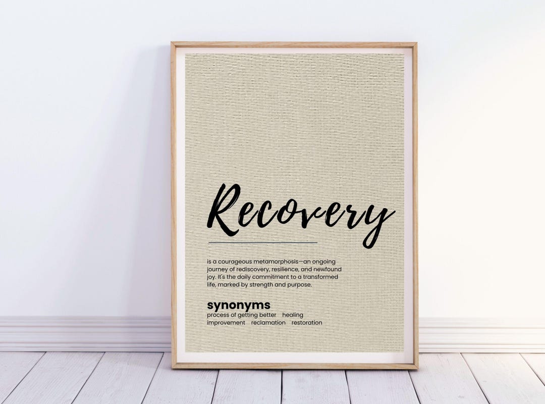 Recovery Wall Art, Recovery Definition Poster, Addiction Counselor Wall ...