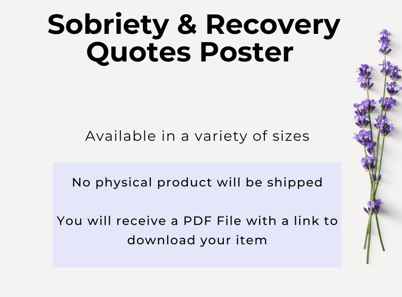 AA Recovery Poster, Alcoholics Anonymous Quotes, Botanical Trio Poster ...