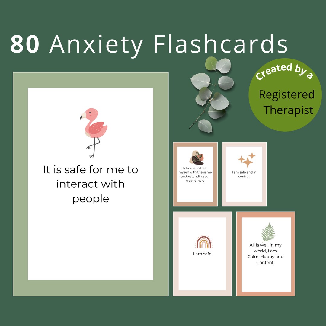 Positive Affirmation Cards for Anxiety Coping Cards Anxiety - Etsy