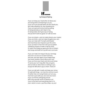 If Poster Rudyard Kipling, If Poem PDF, Poem for Dad, Poetry Printable ...