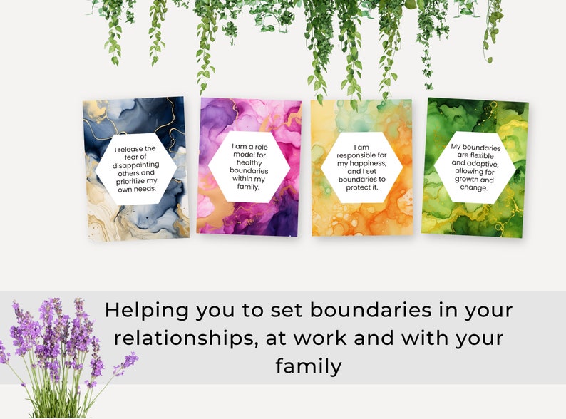 Boundaries Affirmation Cards, Boundaries Activities in Therapy ...