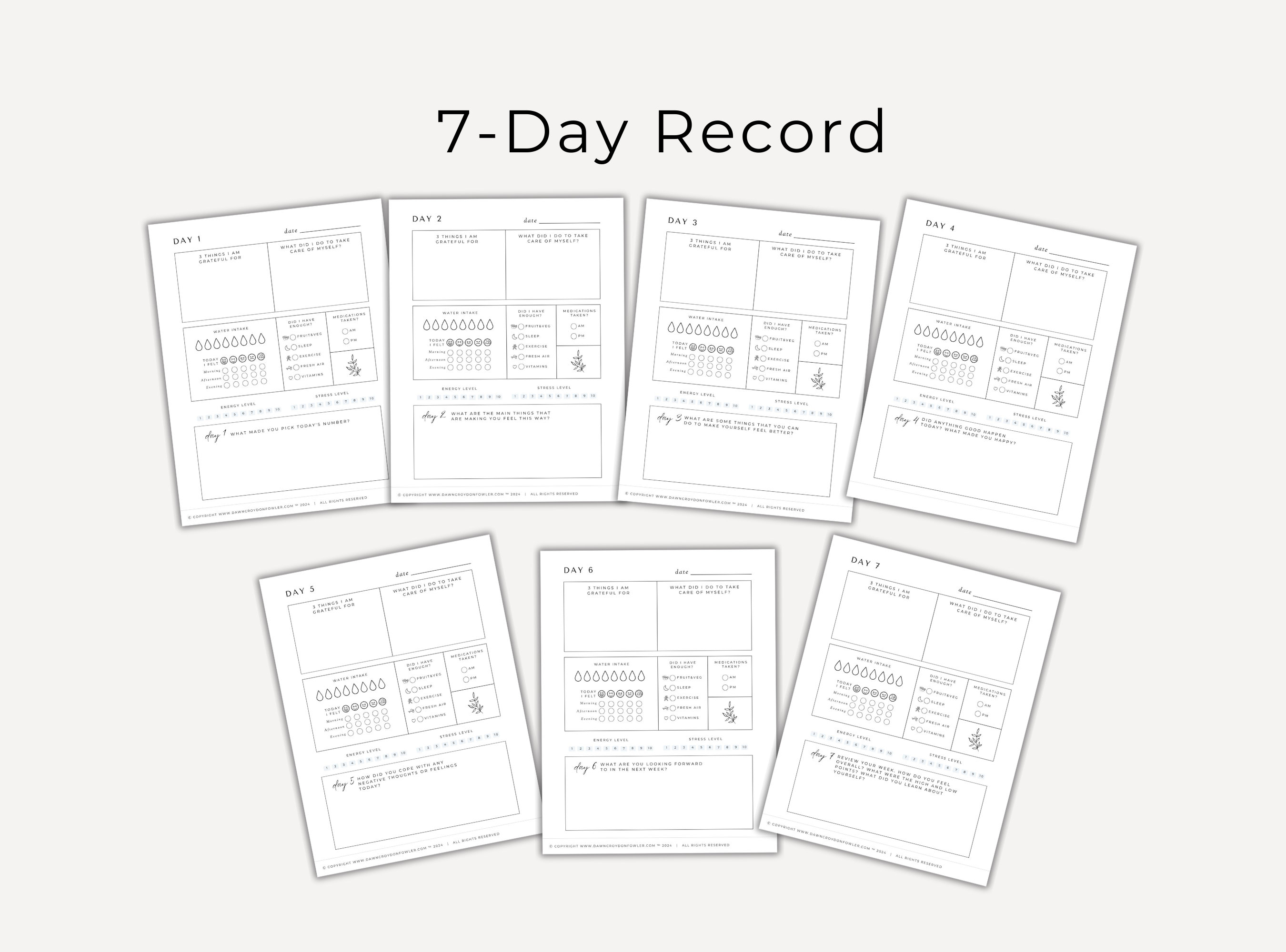 4 Week Mood Tracker Printable, Mental Wellness Chart PDF, Mood Trend ...