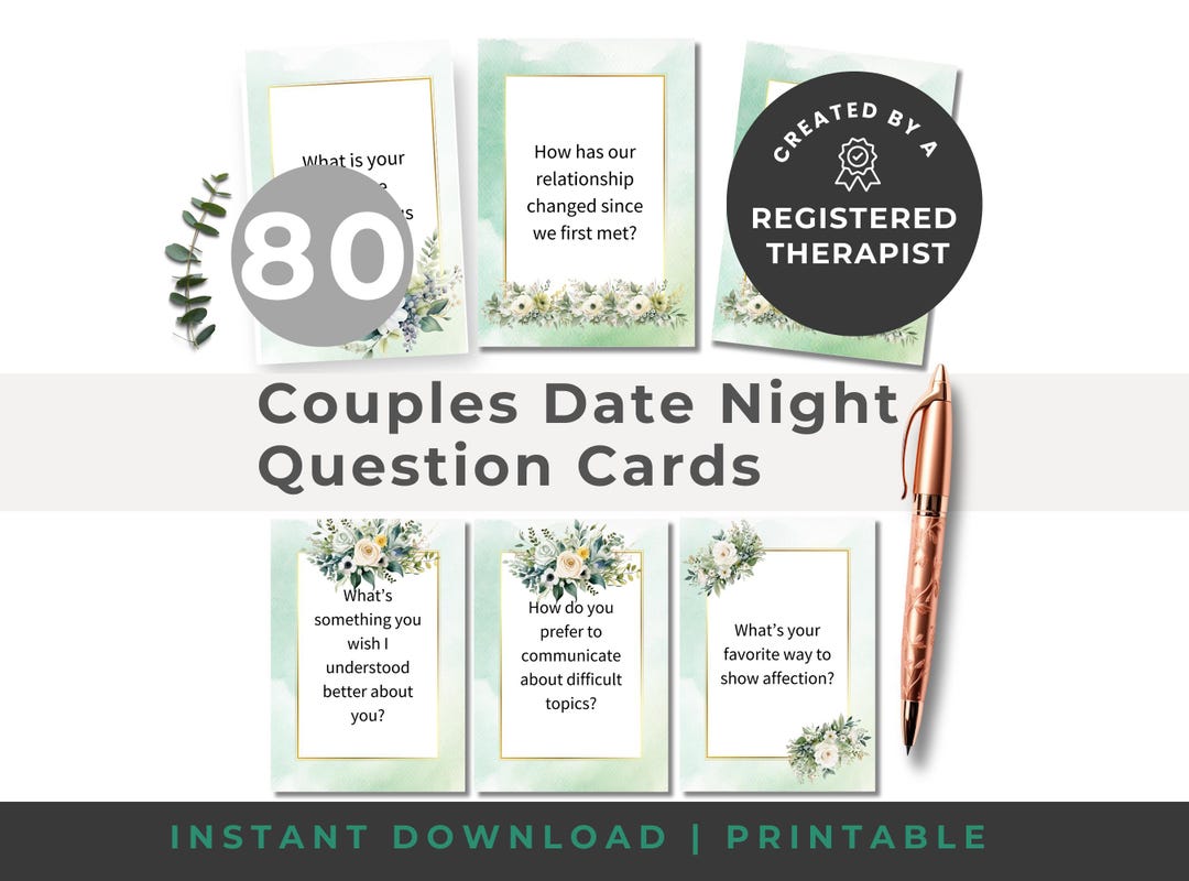 Date Night Cards to Print, Couples Intimacy Cards, Downloadable Date ...