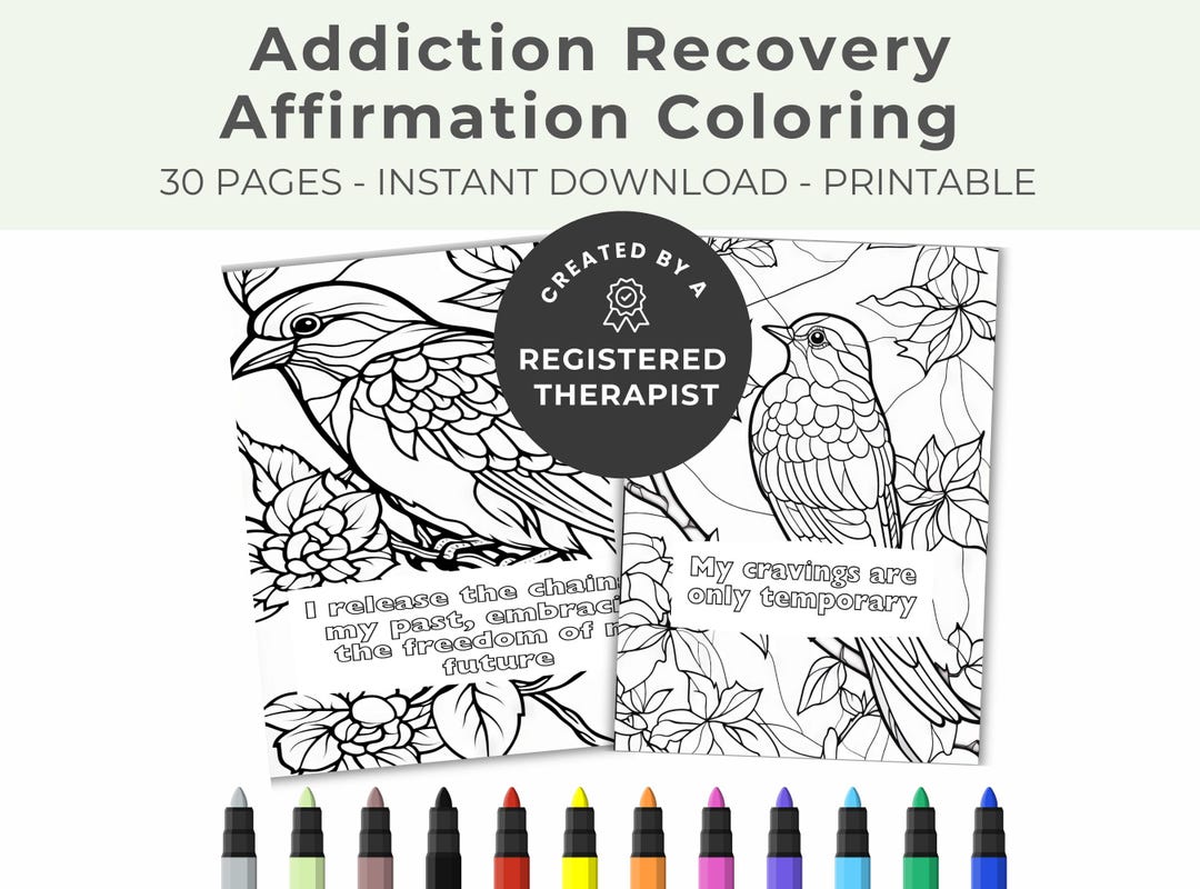 Addiction Coloring Pages, Recovery Affirmations, Colouring Sheets ...