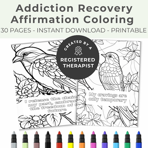 Recovery Coloring Pages - Etsy