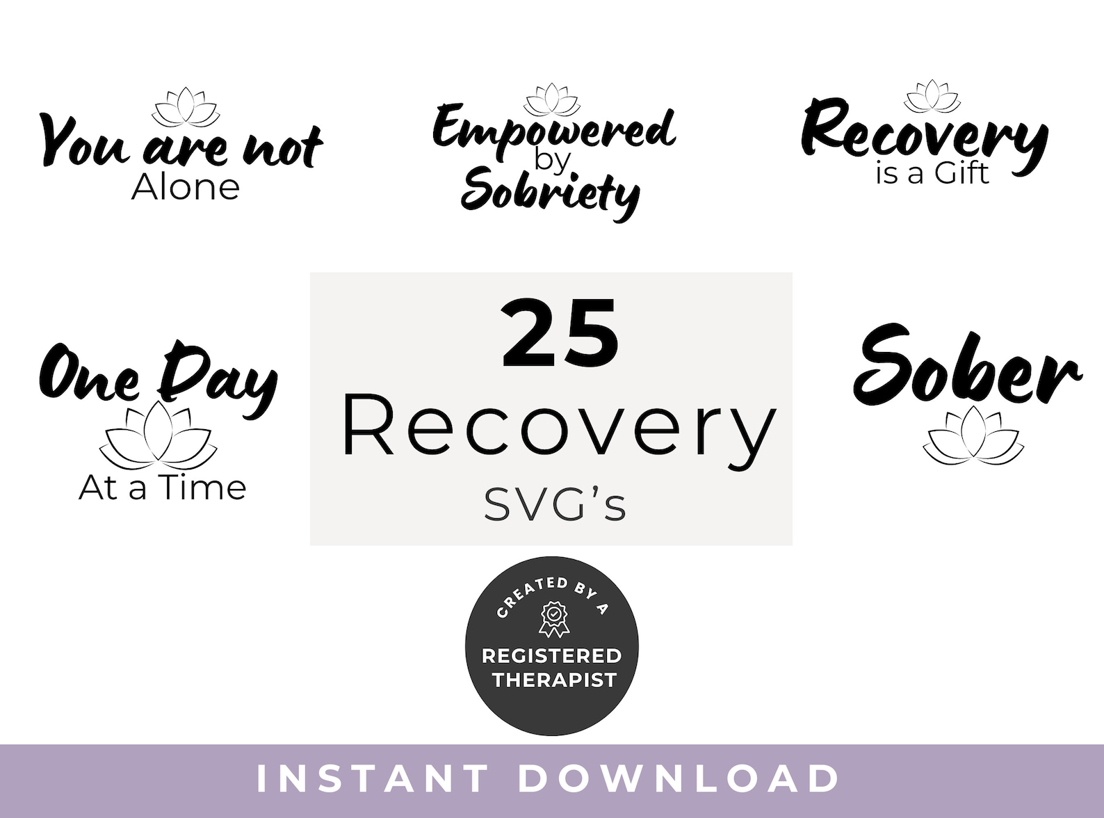Svgs for Sobriety, Addiction Recovery Messages & Quotes, 25 Images - Etsy