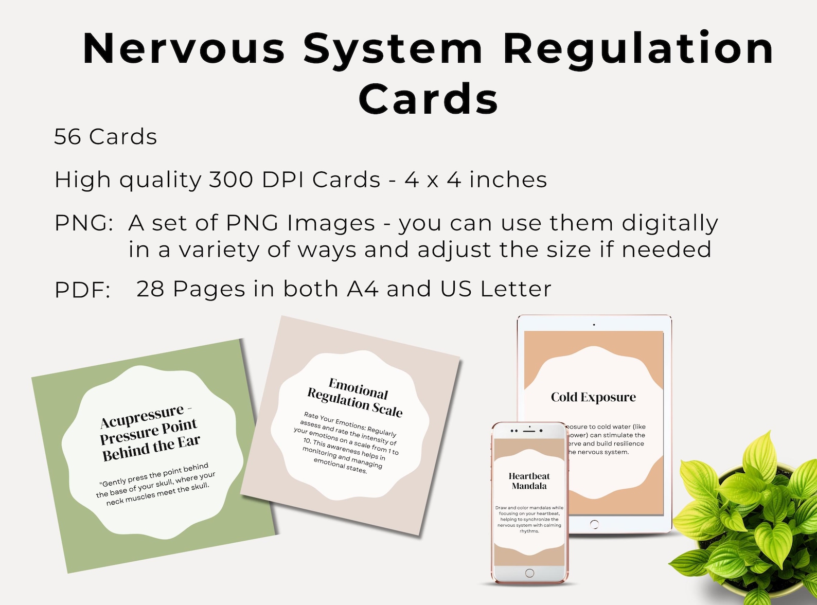 Nervous System Regulation Cards, Printable Polyvagal Theory Activities ...