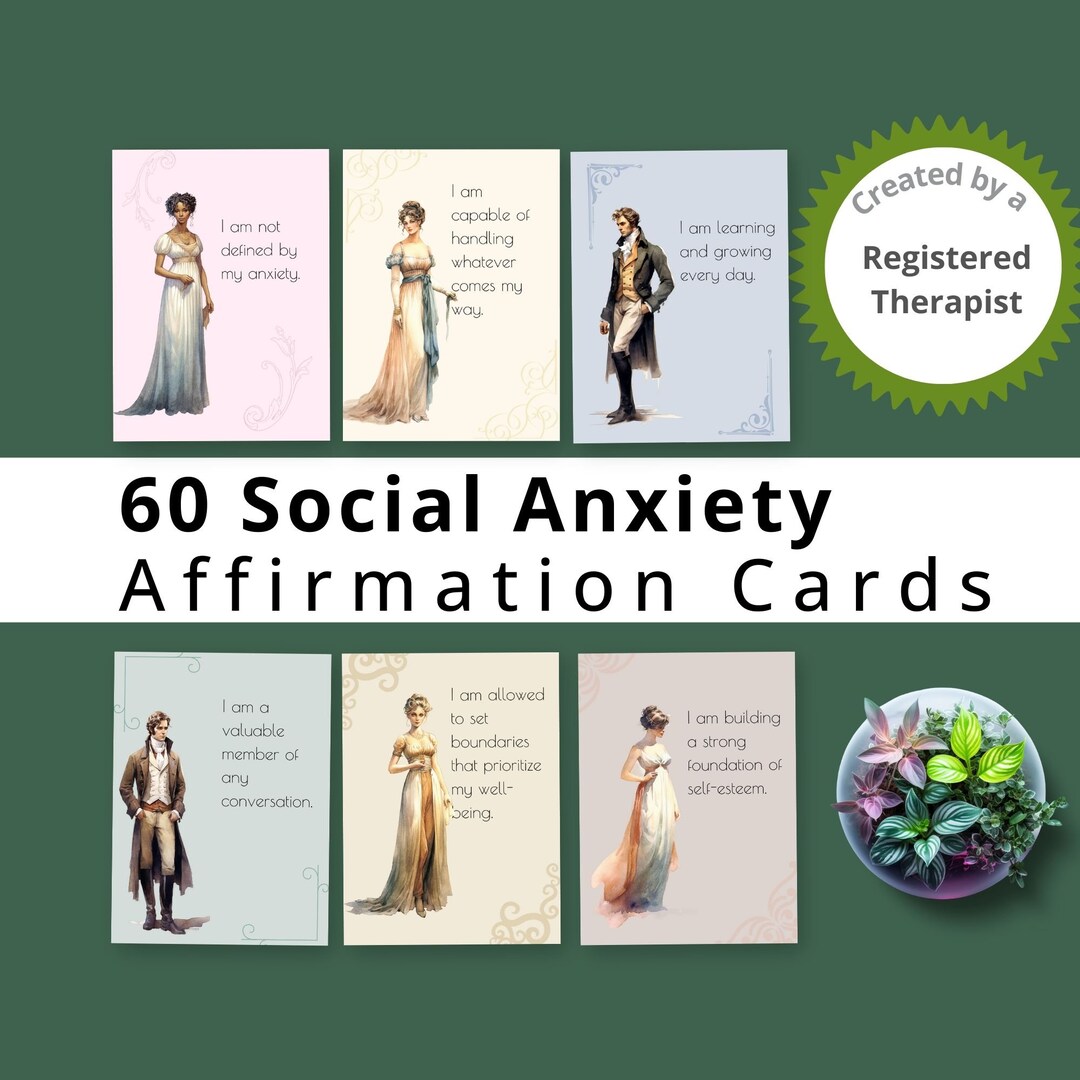 Social Anxiety Affirmation Cards Social Anxiety Activities - Etsy UK