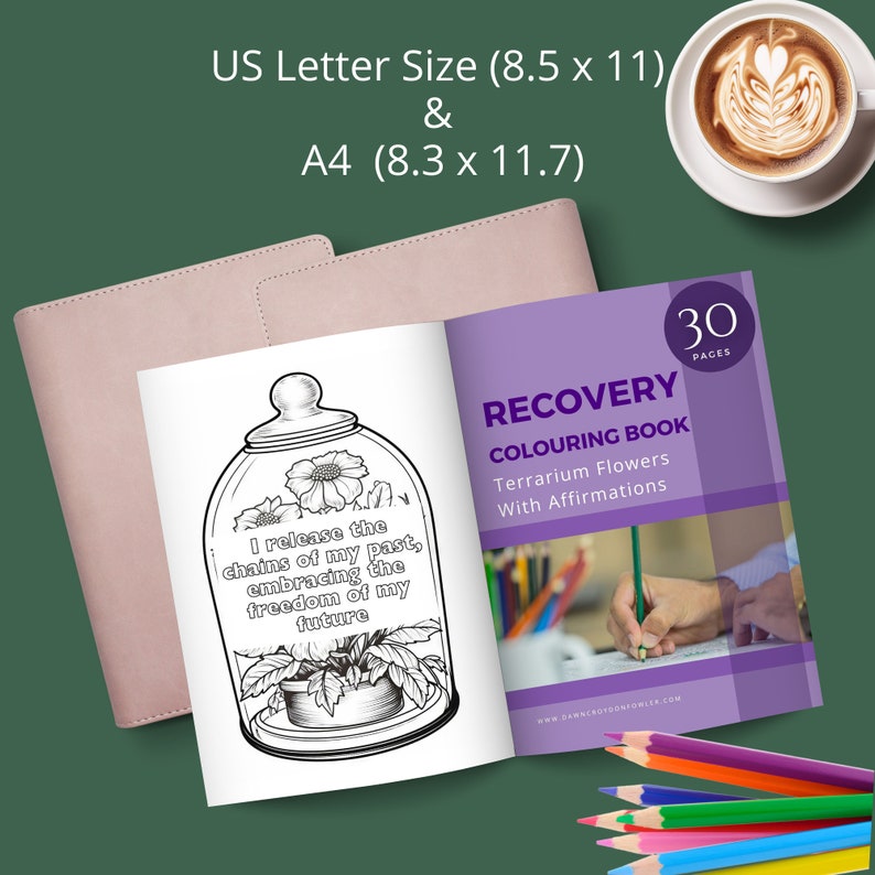 Addiction Recovery Coloring Pages Flowers Coloring Book - Etsy