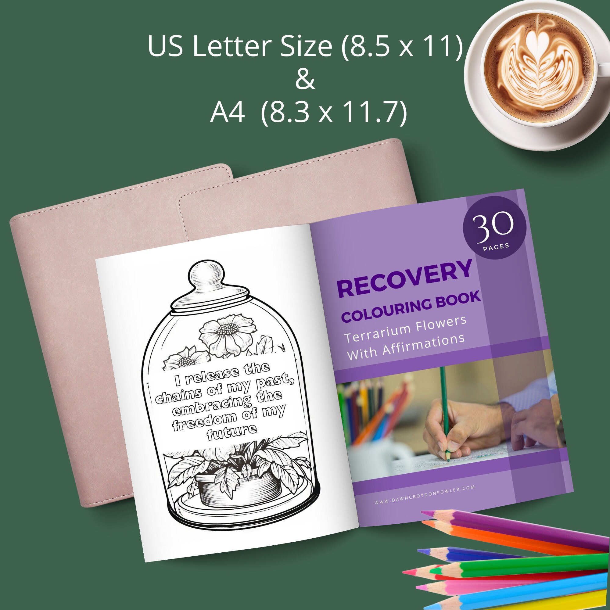 Addiction Recovery Coloring Pages Flowers Coloring Book - Etsy