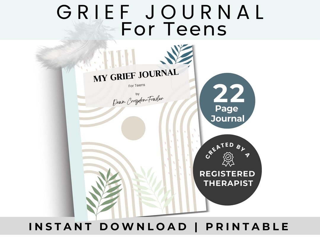 Grief Journal for Teenagers, Printable Workbook for Young People Coping ...