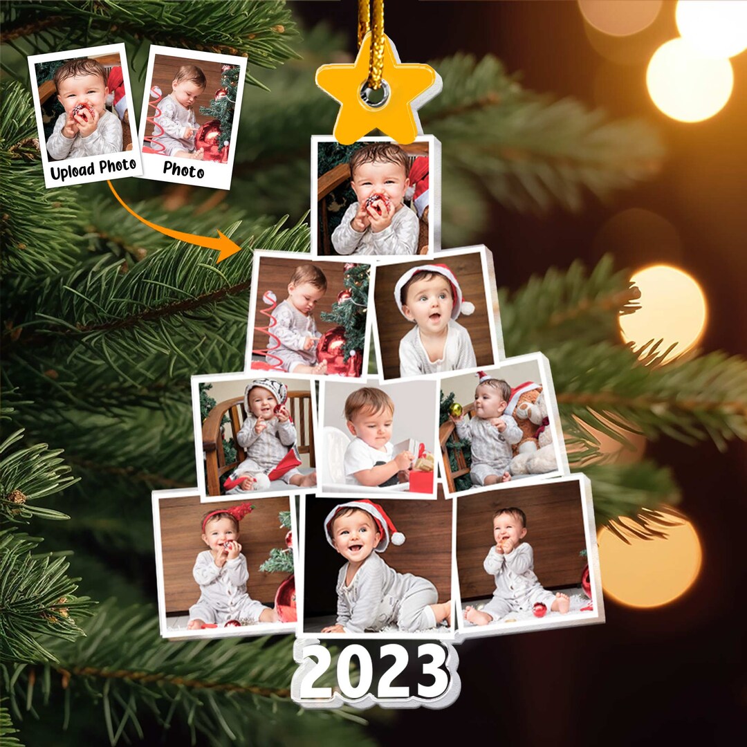 Custom Photo Newborn Baby Christmas Tree Ornament New Baby - Etsy
