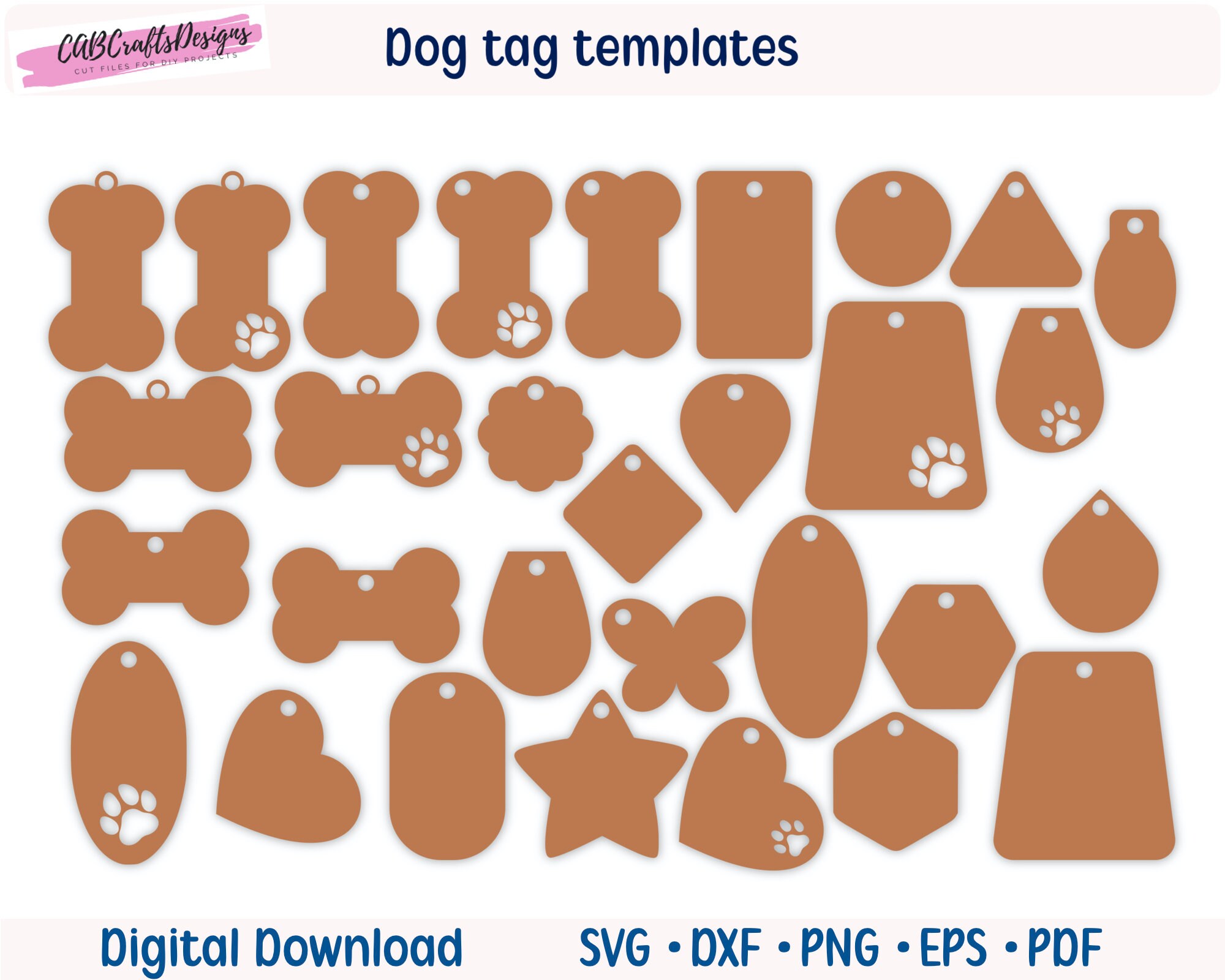 Pet Tag Template Dog Id Dog Tags Svg Pet Name Label Pet Charms Pet Tag Template Dog Id Dog Tags Svg Pet Name Label Pet Charms