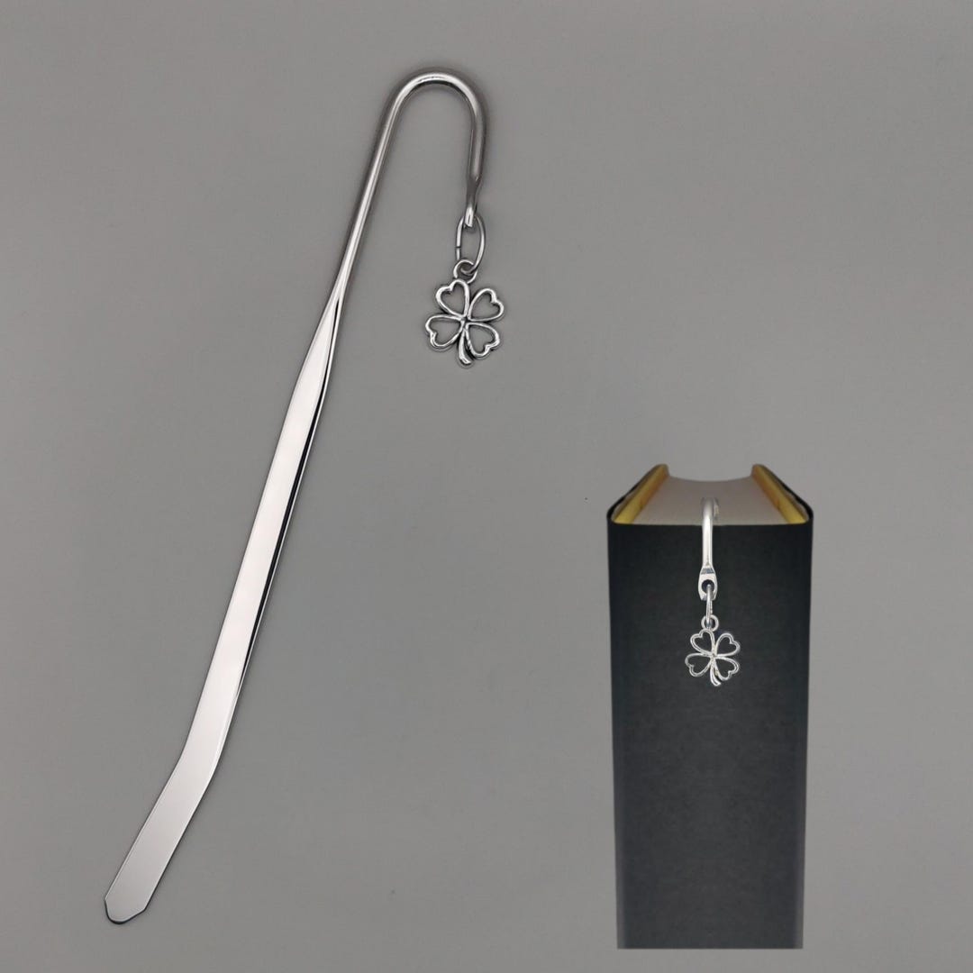 Four Leaf Clover Bookmark, Lucky Charm Gift, Lucky Bookmark ...