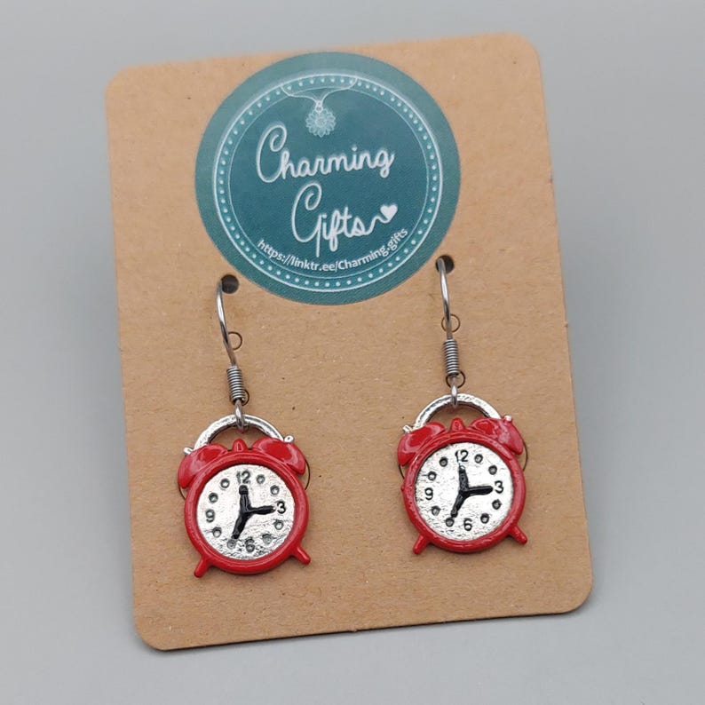 Alarm Clock Necklace – Hand-painted Tibetan Silver Charm on 925 Silver ...