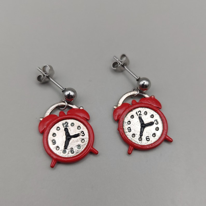 Alarm Clock Necklace – Hand-painted Tibetan Silver Charm on 925 Silver ...