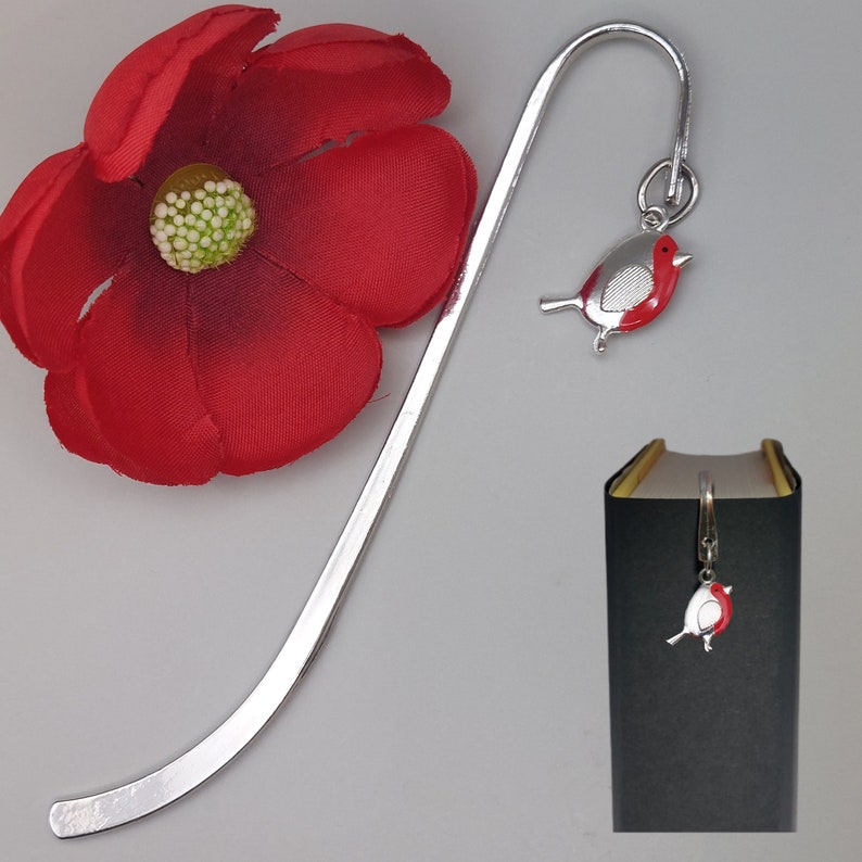 Hand-painted Red Robin Necklace. A Tibetan Silver Charm on an ...