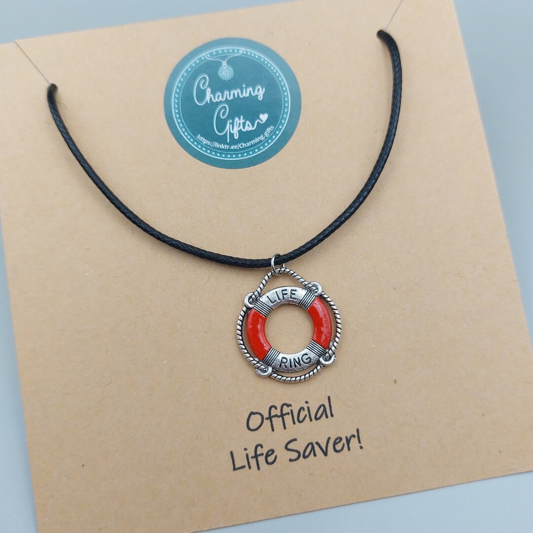 Life Ring Necklace, Lifeguard Choker, Coastguard Jewellery, Cruise Ship ...