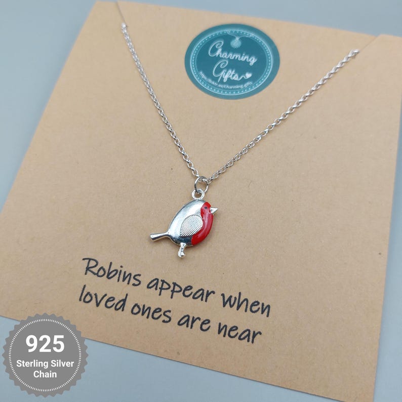 Robin Necklace – Tibetan Silver Charm on a Sterling Silver Chain ...