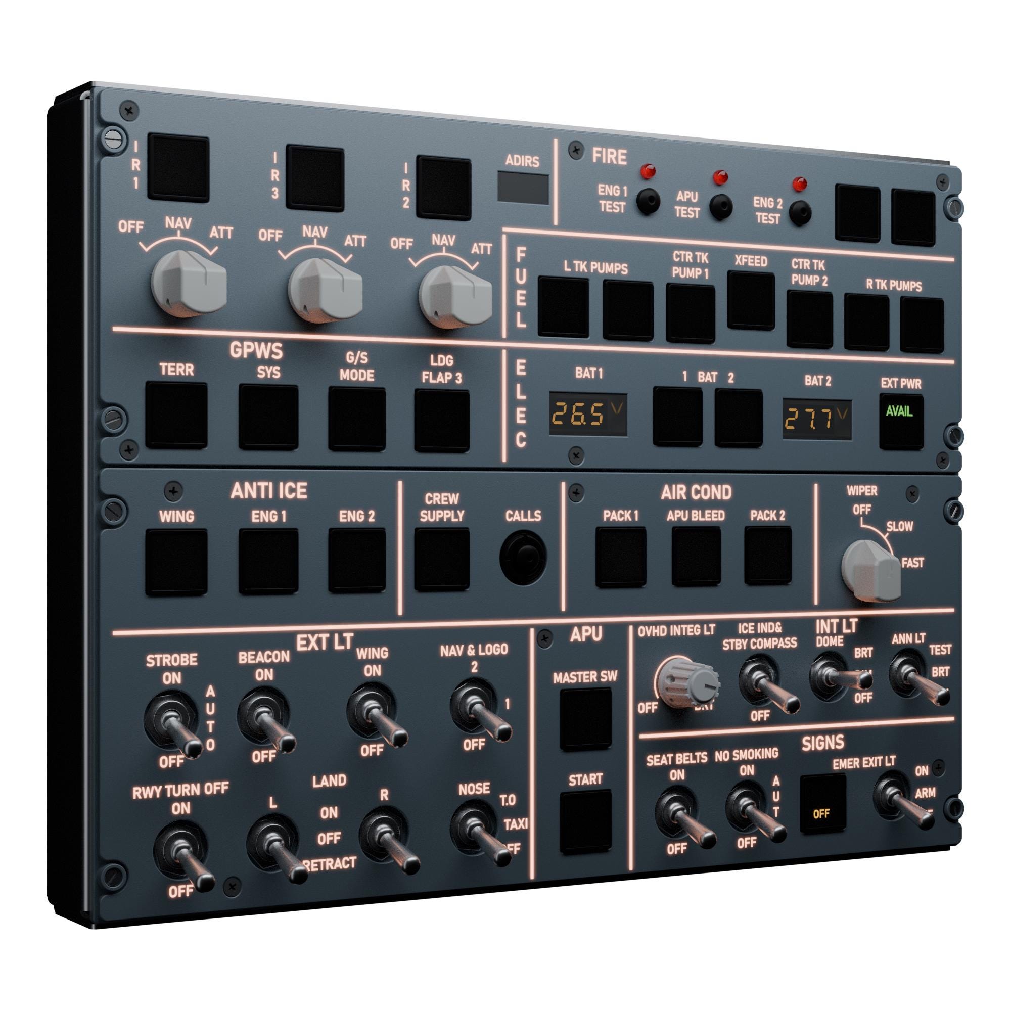 Airbus A320 Compact OVH Panel | Flight Simulator Hardware | MSFS 2024 ...