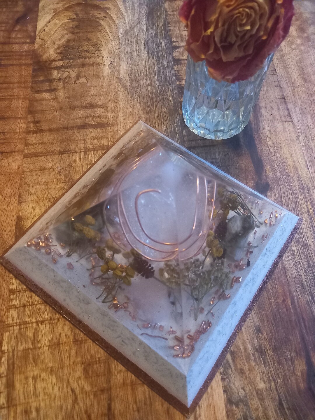 Large Magical Flower Quartz Tip Giza. A Pyramid Loaded With Crystals ...