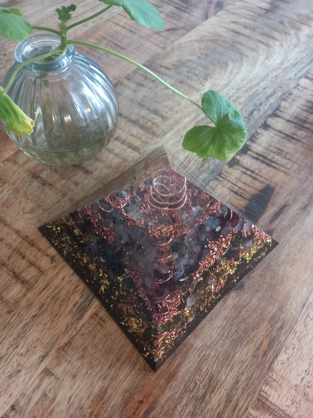 Copper Wrapped Quartz Tip Giza Pyramid Loaded With Crystals, Copper ...