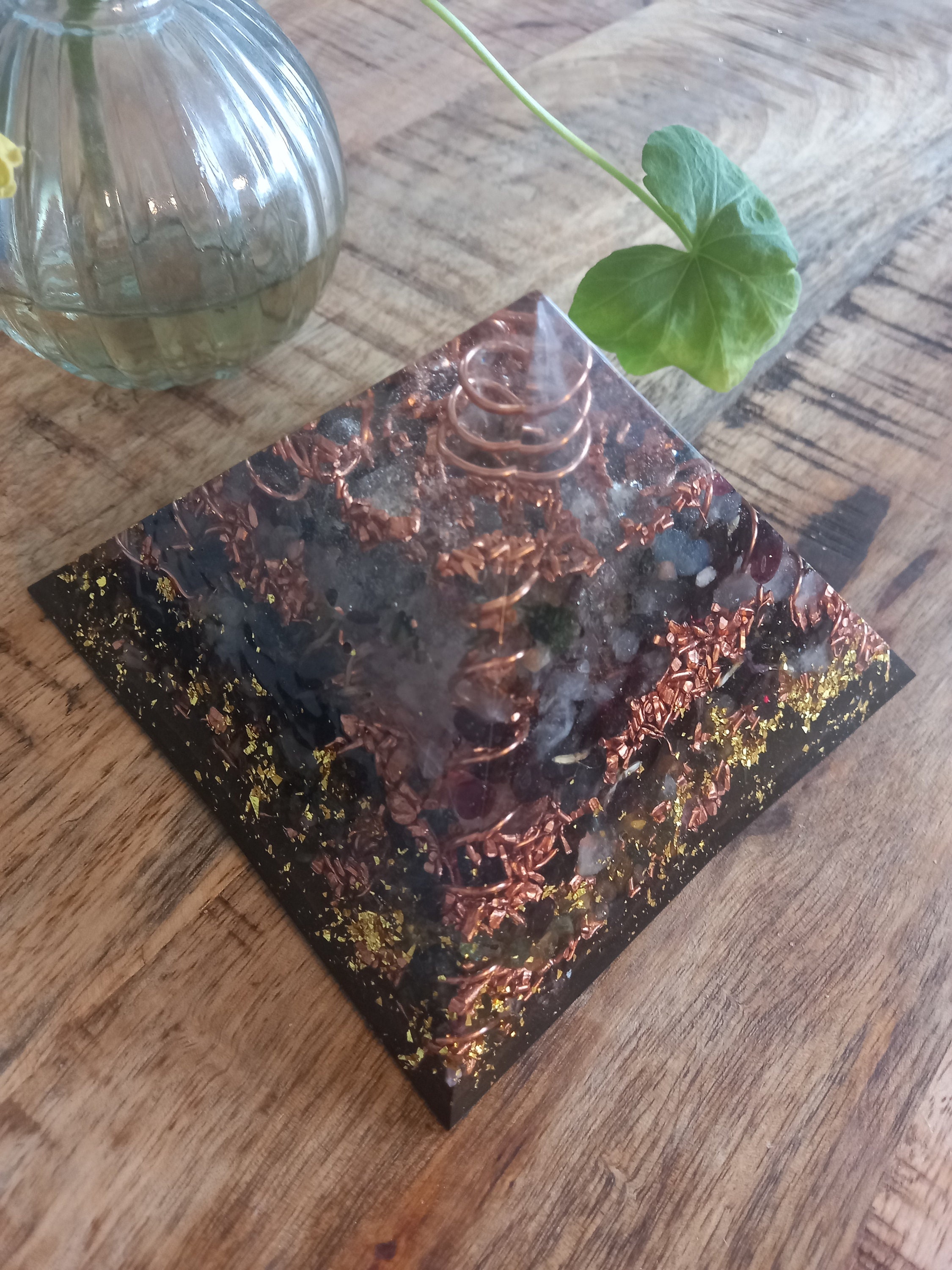 Copper Wrapped Quartz Tip Giza Pyramid Loaded With Crystals, Copper ...