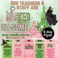 Wicked Teacher/staff Appreciation 5 Day Spirit Week EDITABLE CANVA ...