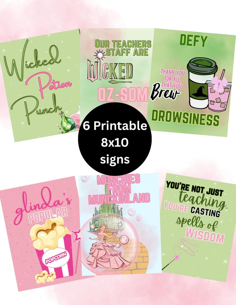 Wicked Teacher Appreciation 8x10 Sign Bundle - Etsy