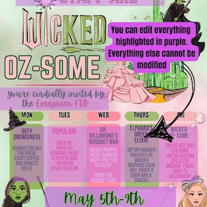 Teacher Appreciation Digital Flyer, Wicked, Staff Customizable ...